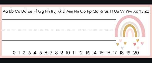 Boho Rainbow Name Tags | Printable & Digital | Editable | With Letters ...