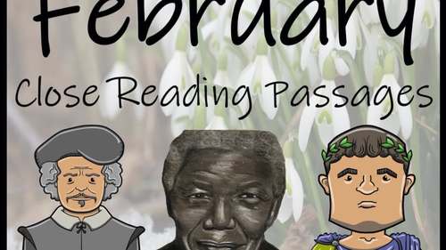 February Close Reading Comprehension Passages | 5th Grade & 6th Grade