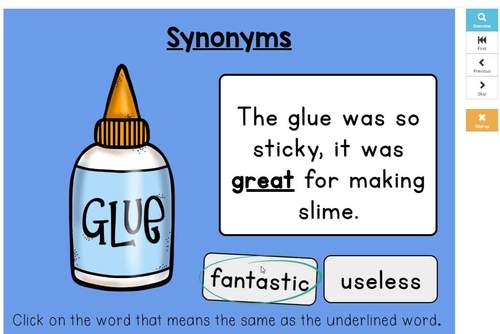 Boom Cards - Synonyms by Miss Rainbow Education | TPT