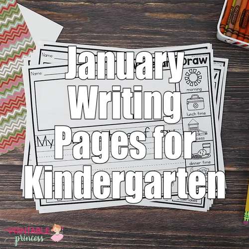 January Writing Prompts for Kindergarten by The Printable Princess