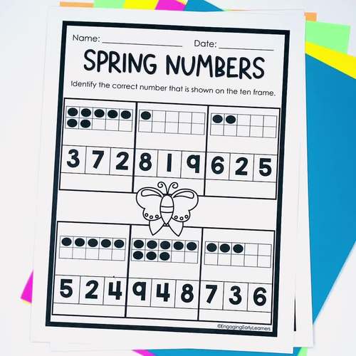 Spring Basic Skills Worksheets | Preschool Pre-K Kindergarten | NO PREP!