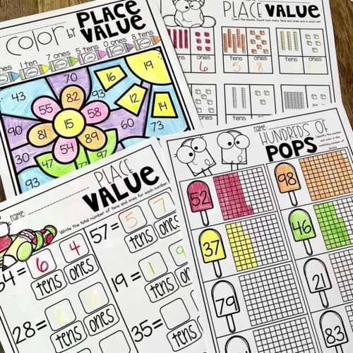 Numbers to 100, Counting to 100, Place Value & Base Ten Activities ...