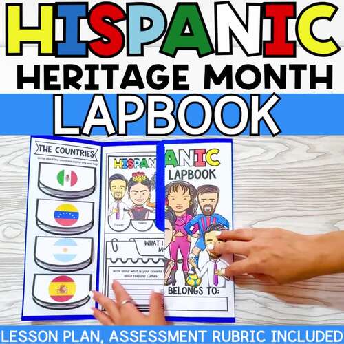 Interactive Hispanic Heritage Month Craft Lapbook-ESL Project for 2 to 5