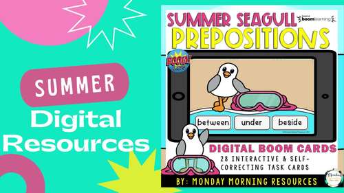 Summer Seagull Prepositions - Kindergarten Foundation Vocabulary Boom ...