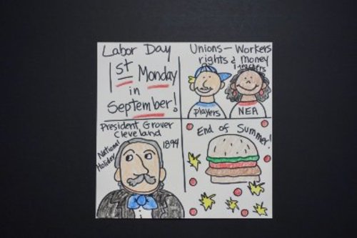 Let's Draw 4 Labor Day Squares! by Patty Fernandez Artist | TPT