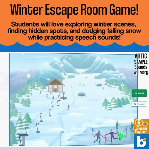 SH and CH Articulation Winter Escape Room BOOM CARDS Game for Speech ...