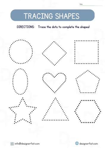 Autism Tracing Shapes Worksheet For Childs by Inclusive Learning Support
