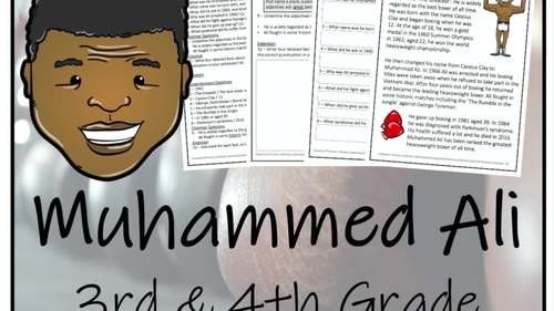 Muhammed Ali Close Reading Comprehension Activity | 3rd Grade & 4th Grade