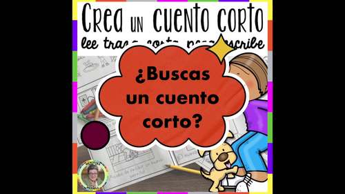 Crea un cuento corto | lee traza corta pega escribe EN ESPAÑOL Grados 1-3