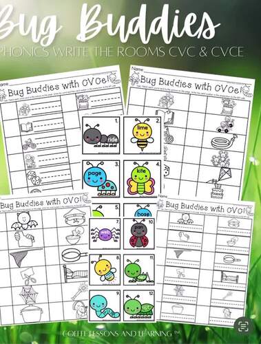 Spring Phonics Bundle| CVC, CVCe, Vowel Teams by Coffee Lessons and ...