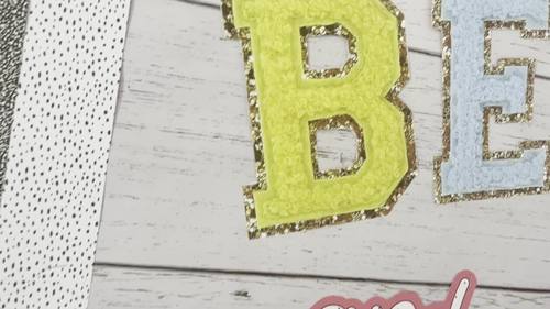 Groovy & Bright Decor | Chenille Varsity Letters | Be Kind Bulletin ...