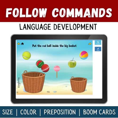 Summer theme Following Instruction size, prepositions, Speech therapy ...