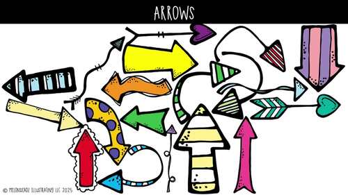 Arrows clip art, Point clip art COLORED Version by Melonheadz Clipart