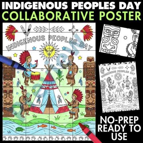 Indigenous Peoples Day Activity Collaborative Poster Native American ...