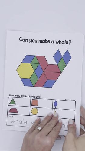 Pattern Block Mats Bundle - Animals, Transportation and Geometry Activities