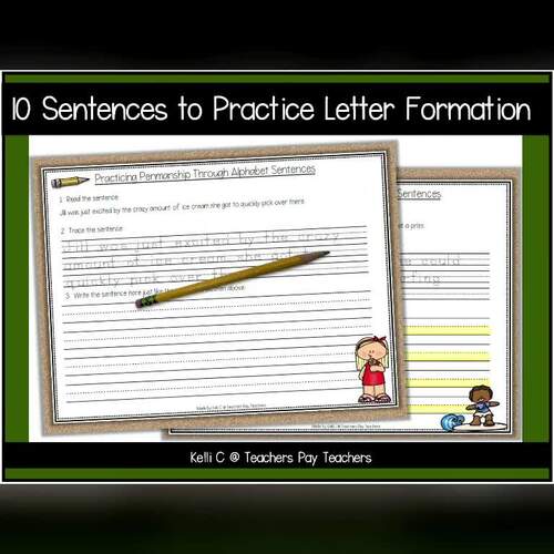 Handwriting Practice and Intervention Pages BUNDLE Summer Edition by ...