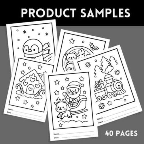 Winter Holiday Coloring Book – Christmas Fun for Kids by PAWPAN | TPT