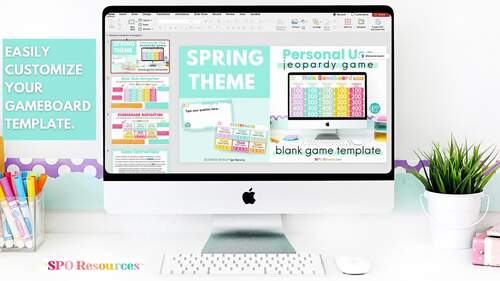 Spring Jeopardy Game Template | Editable Classroom Game for Test Prep ...
