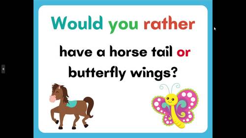 Would You Rather Questions for kids Printable & Digital Card game ...