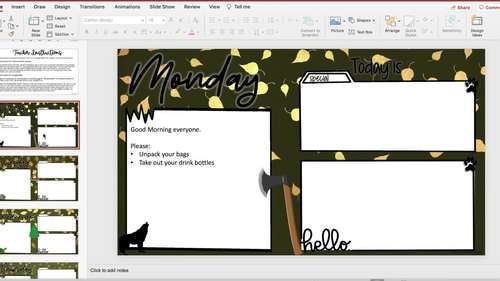 Hatchet Novel Study Editable Morning Slides | Editable Daily Slides ...