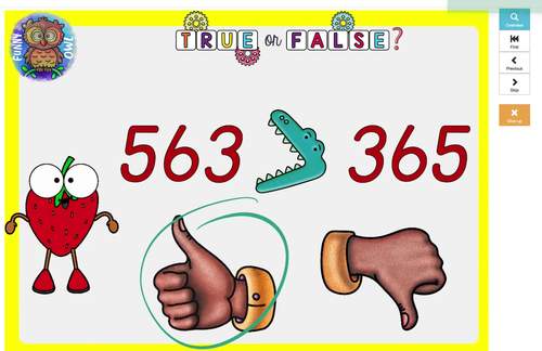 Comparing 3-digit Numbers | Boom Cards | Compare Numbers Summer Themed Game