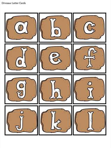 Lowercase Letter Dinosaur Dig Alphabet Matching for PreK and Kinder