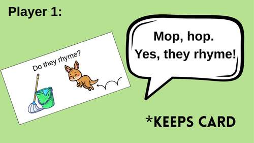 Back To School Apple Kindergarten Phonological Awareness Rhyming Game