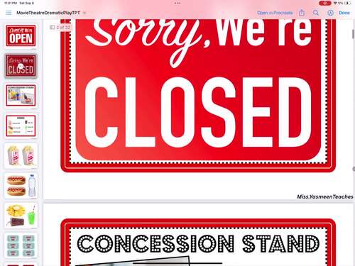 Movie Theatre Dramatic Play Real Pictures for Preschool and KG editable