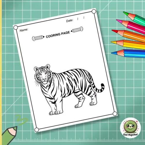 [K-3] Tiger Body Parts Labeling Diagram Worksheets | Wild Animals ...