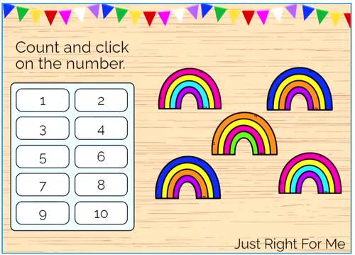 Back to School Counting and Number Identification Boom Cards | TPT