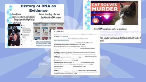 DNA Profiling Forensic Science Lesson and Case Studies by So Science Savvy