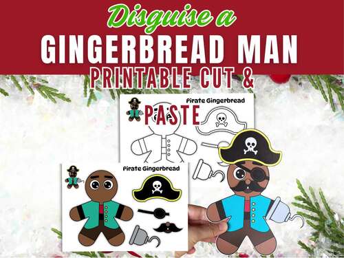 Disguise a Gingerbread Man as a Pirate Kids Craft for Christmas Activities