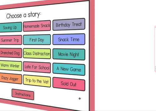 Short Stories WH Questions Boom Cards Speech Therapy Digital Resource