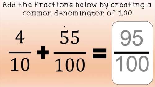 Adding Fractions 10ths & 100ths Google Classroom™ Digital Flash Cards