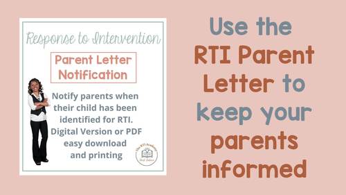 RTI Parent Letter by The RTI Academy | TPT