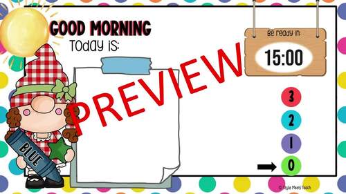 GNOME Morning Slides w/ 15 min. Timer|Morning Message |Growing Bundle ...