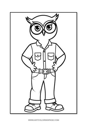 Owls at Work Coloring Sheets – Vol 1: A Fun and Relaxing Adventure for ...