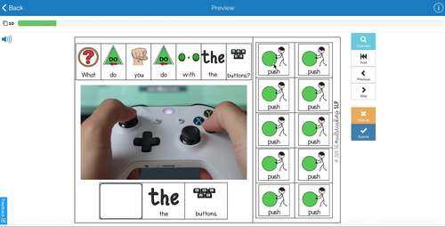 Core Word Interactive Book - PUSH | AAC | BOOM CARDS™ by The ...
