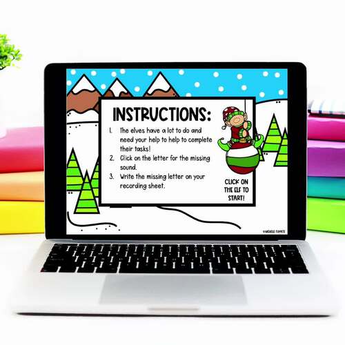 December Beginning Sounds Reading Quest Game | Interactive PowerPoint ...