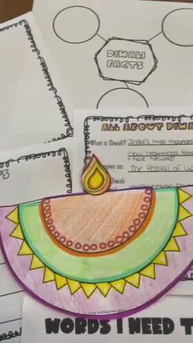 All About Diwali Graphic Organizer Craft by The Teaching Diva Corner