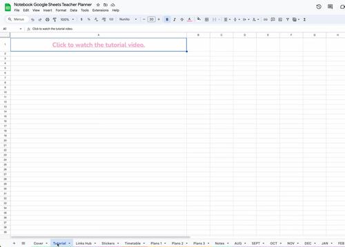 Google Sheets Teacher Planner for 2024 - Lesson Plan Template | TPT