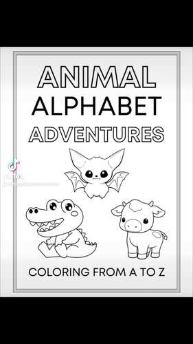 Animal Alphabet Adventures: Coloring from A to Z by Teach Glitter and Glow
