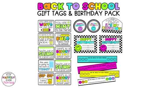 Back to School Gift Tags and Birthday Certificates with Pencil Toppers