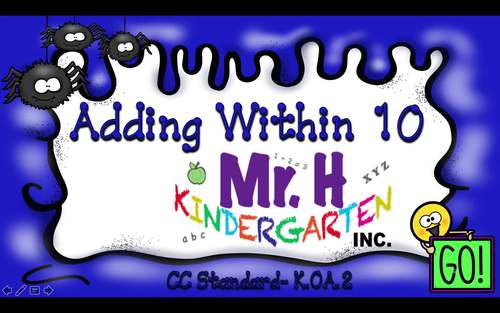 Spider Addition 1 to 10 (Interactive Powerpoint!!) Always $1.00!!