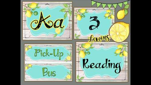 Editable Lemons Classroom Theme Bundle by Jubilee | TpT