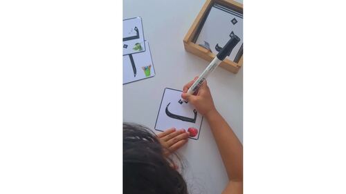 Arabic Alphabet tracing cards, Learn to write the letters, Alphabet ...