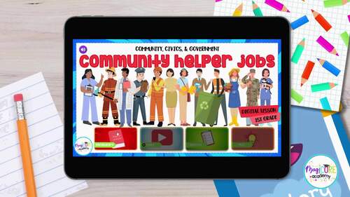 Community Helpers Digital Social Studies Activity Lesson 1st Grade Civics