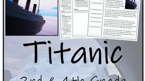 Titanic Close Reading Comprehension Activity | 3rd Grade & 4th Grade