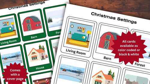 Writing Center | Build a Story | Christmas Theme by Barefoot Learning
