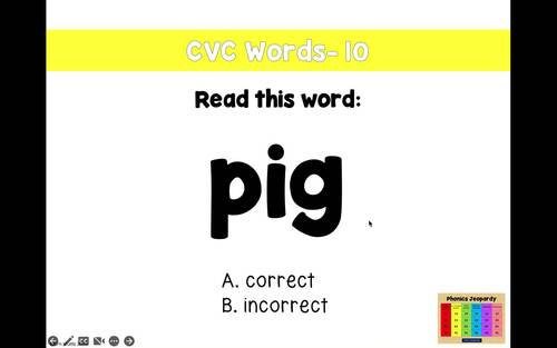 Kindergarten Phonics Review Jeopardy Style Game by Kim Morris | TPT